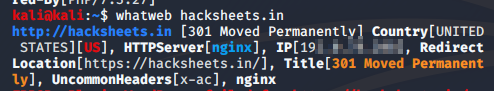 whatwebcmd | Learn Cybersecurity | Hacksheets.